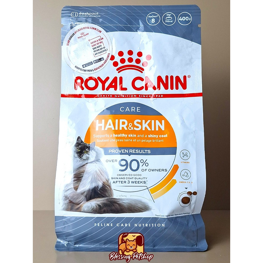 Jual Royal Canin Cat Hair and Skin RC Hair and Skin 400g, 2kg all ...