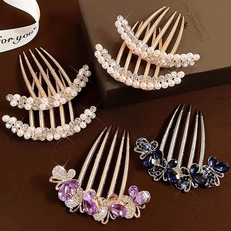 Jual Sirkam Rambut Wedding Bridal Tusuk Konde Sanggul Wanita Mahkota ...