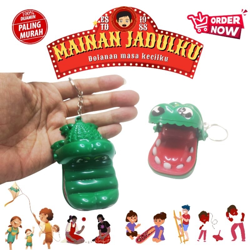 Jual Crocodile dentist game buaya gigit jari gantungan kunci | Shopee ...