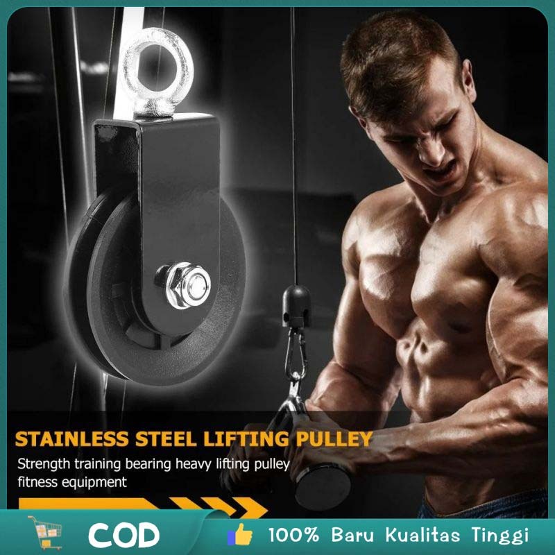 Jual 88mm Single Katrol Pulley Cable Home Gym Roda Katrol Bearing ...