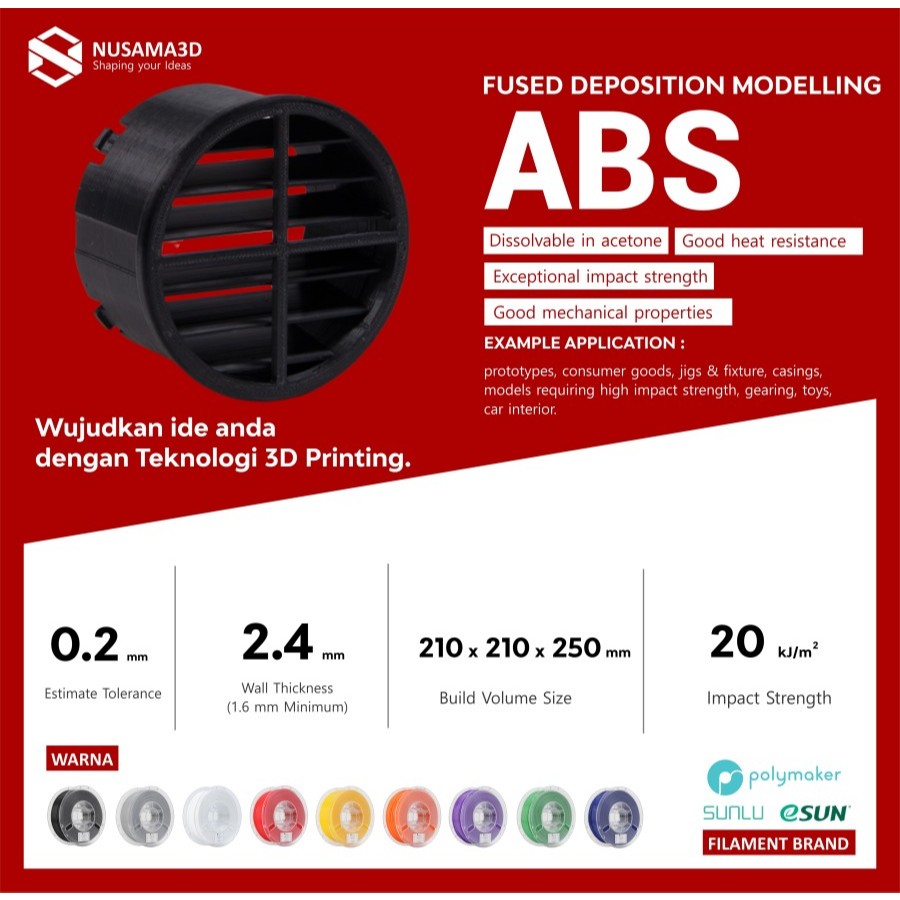 Jual 3D PRINT/ 3D PRINTING/ ABS /FDM/PROFESIONAL GRADE | Shopee Indonesia