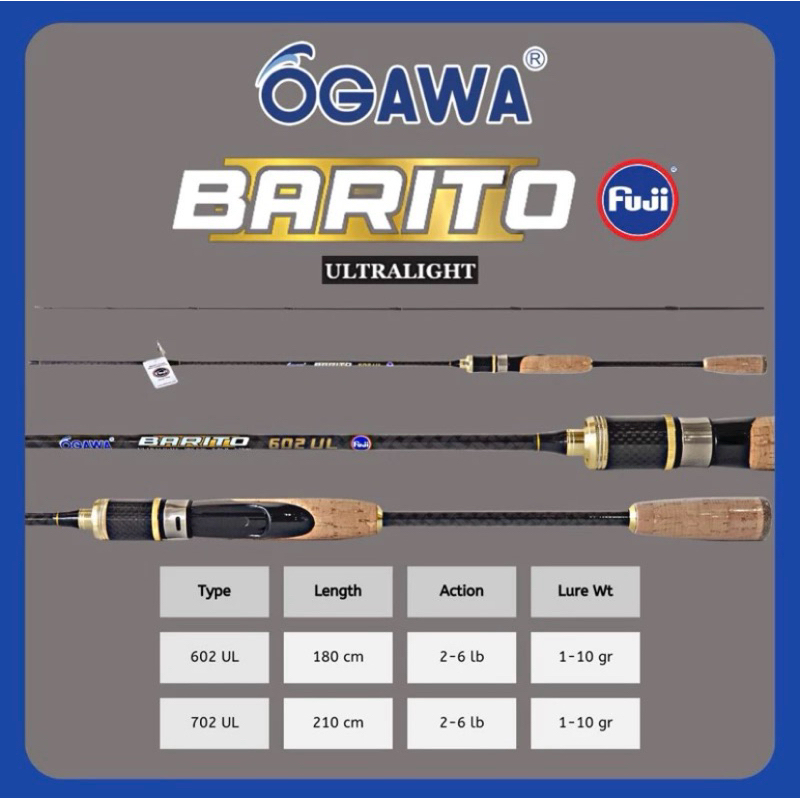 Jual JORAN CASTING UL ULTRALIGHT OGAWA BARITO 2-6LB RING FUJI 602/702 ...