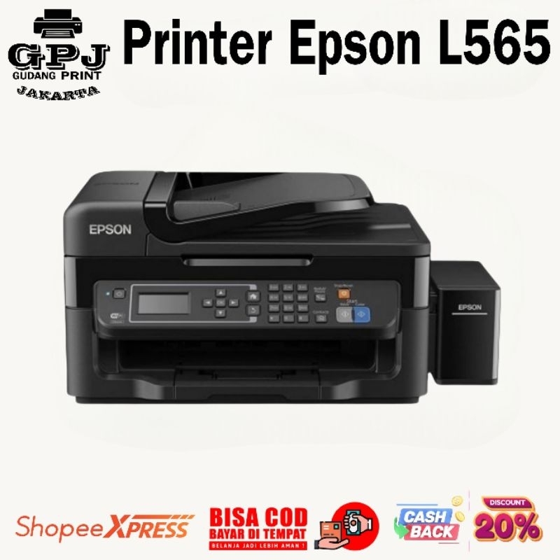 Jual Printer Epson L565 Print,scan,copy,wifi bergaransi | Shopee Indonesia