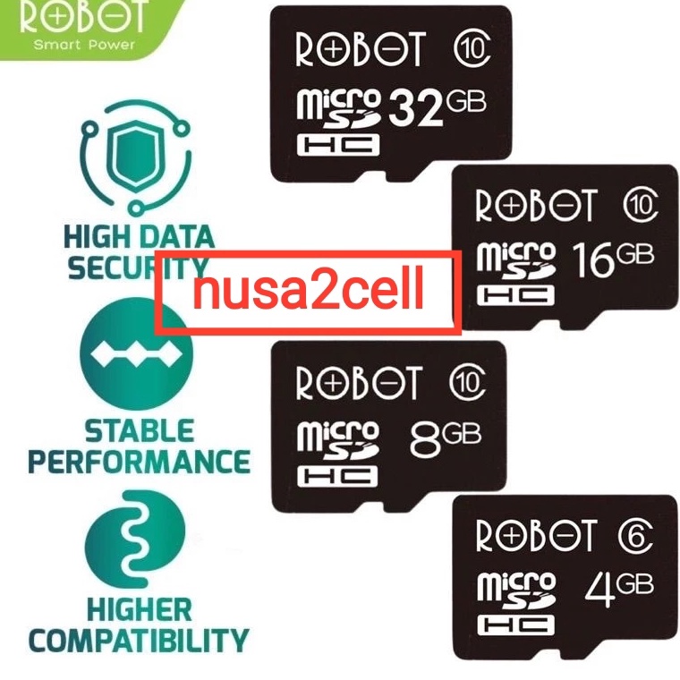 Jual Kartu Memori ROBOT Packing 64gb 32gb 16gb 8gb 4gb Micro SD TF MMC ...