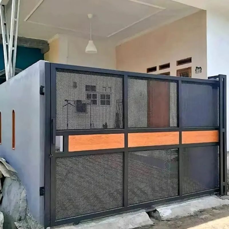 Jual pagar minimalis plat perforated | Shopee Indonesia