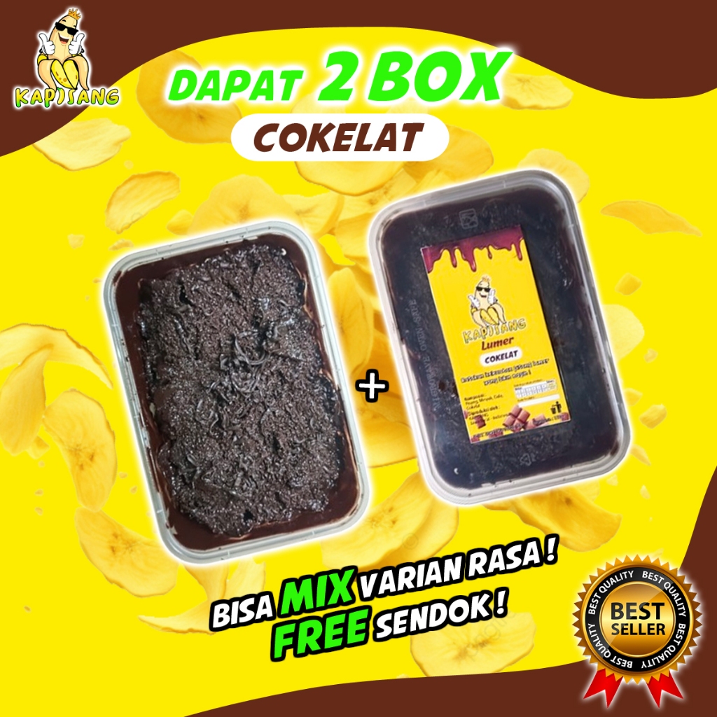 Jual Keripik pisang lumer PAKET 2 BOX 300 gr rasa Coklat Matcha ...
