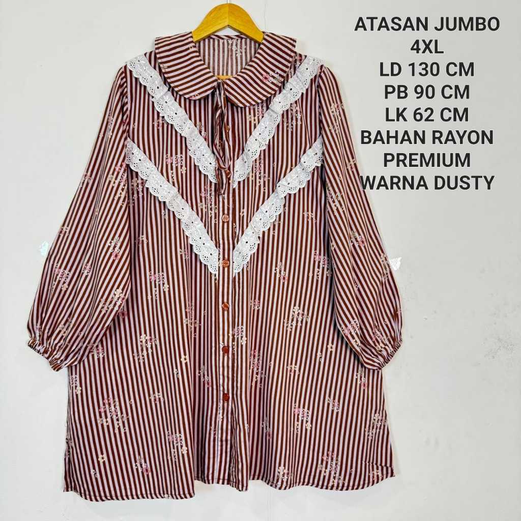Jual Atasan Jumbo Ld 130 Cm Kombinasi Renda - Ayra Top | Shopee Indonesia