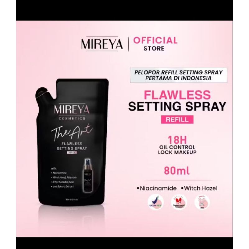 Jual {READY STOCK} REFILL MIREYA TEH ART FLAWLESS SETTING SPRAY 80ML ...