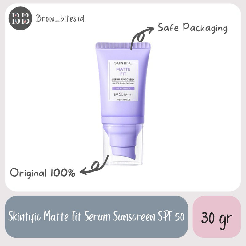 Jual SKINTIFIC Matte Fit Serum Sunscreen 30g SPF50+ PA++++ | Shopee ...