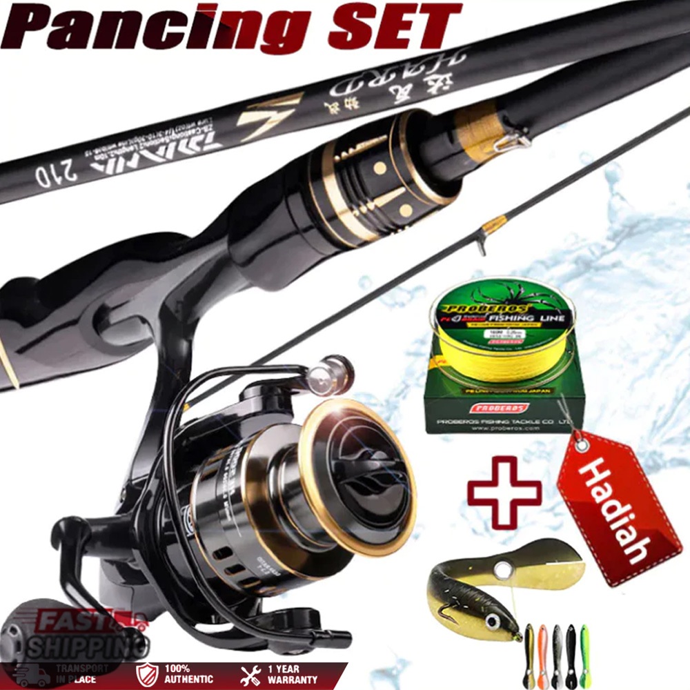 Jual Ready Stock [# Beli 1 Dapat 8 #] Joran Pancing Set 1.6M/1.8M/2.1M/2.4M Joran Pancing Dengan ...