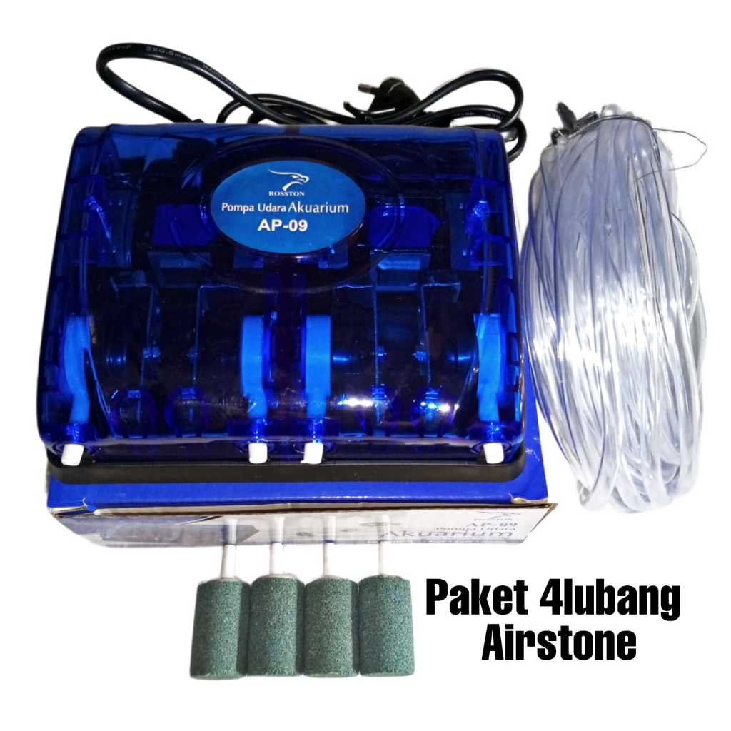 Jual Paket Aerator 4 lubang Rosston AP 09. Untuk aquarium dan kolam | Shopee Indonesia