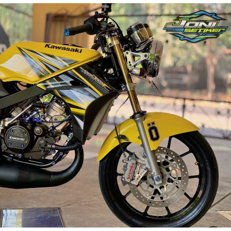 Jual STIKER STRIPING ORI KAWASAKI NINJA SS KUNING 2013 STIKER NINJA SS ...