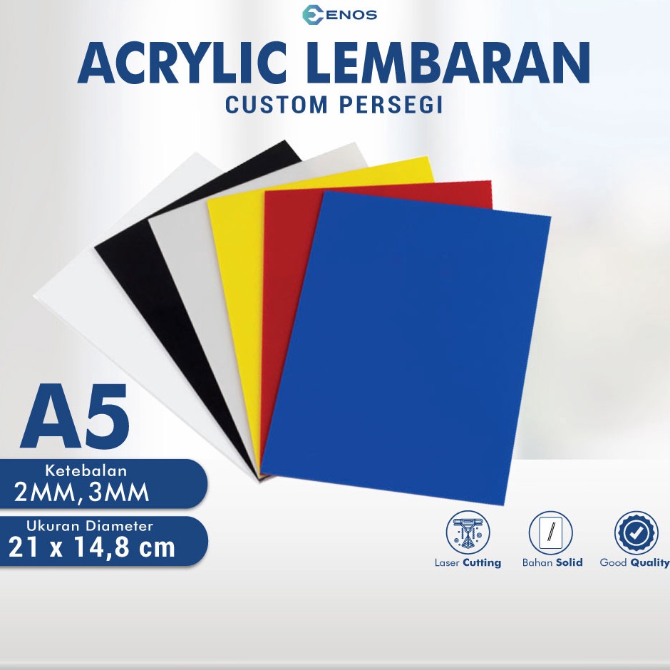 Jual Limited Product AKRILIK A5 WARNA TEBAL 2MM 3MM ACRYLIC LEMBARAN ...