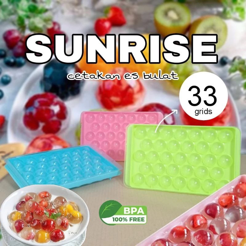 Jual Cetakan es jelly bulat 33 lubang / cetakan es batu bulat | Shopee ...