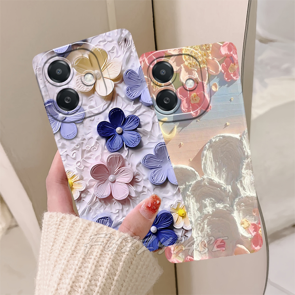 Jual Case Hp Oppo A3X Terbaru 2024 Motif Bunga - Softcase Oppo A3x ...