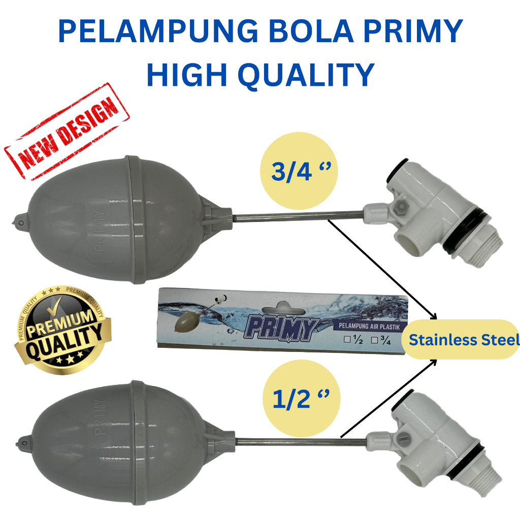 Jual Pelampung Air / Plampung Bola / Pelampung Tandon PVC Primy 1/2” 3/ ...