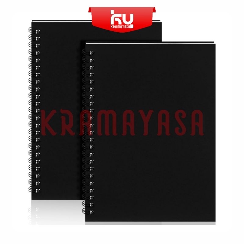 Jual Notebook A5 isi Garis dan Polos / Notebook Ring Spiral isi 50 ...