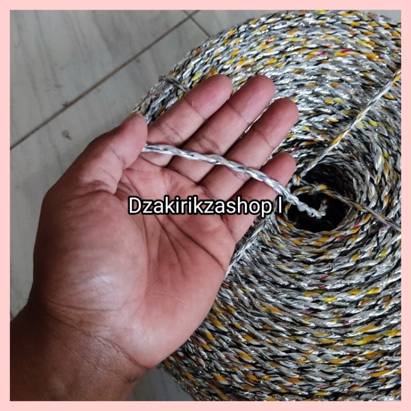 Jual Tali Terpal Tali Grenjeng Tali Pengikat serbaguna tebal 4mm 5 kg ...