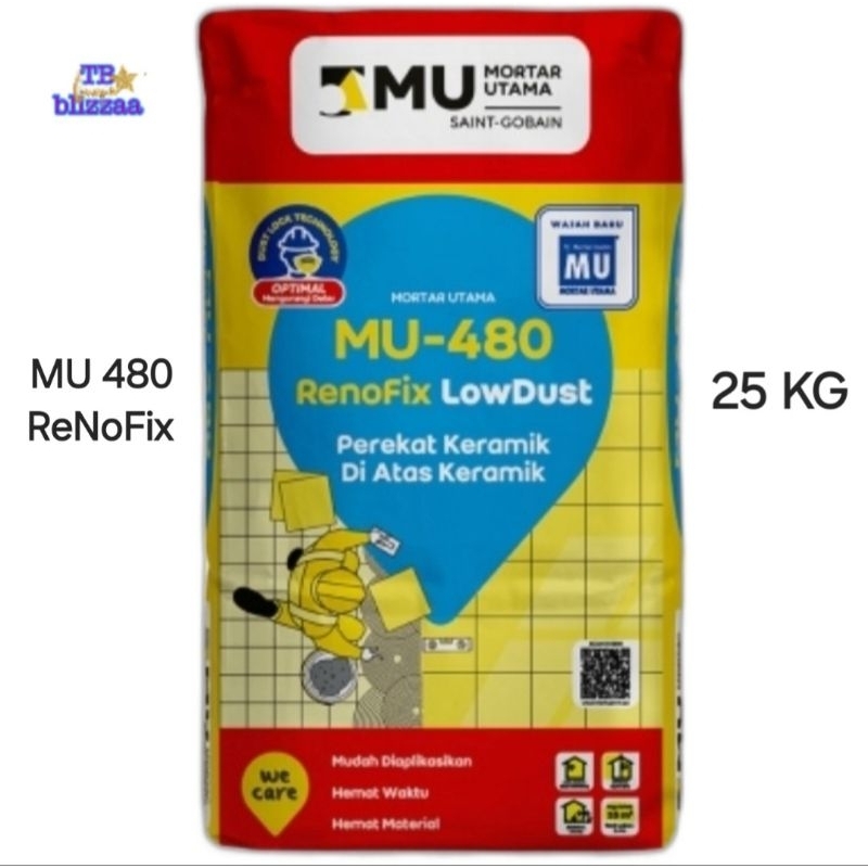 Jual Mortar Utama MU 480 Perekat Keramik diatas keramik RenoFix MU480 ...