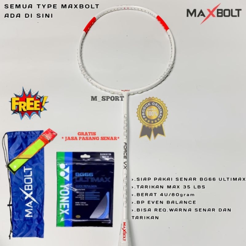 Jual Raket Badminton MAXBOLT Original Semua Type MAXBOLT Ada Di Sini 30 ...