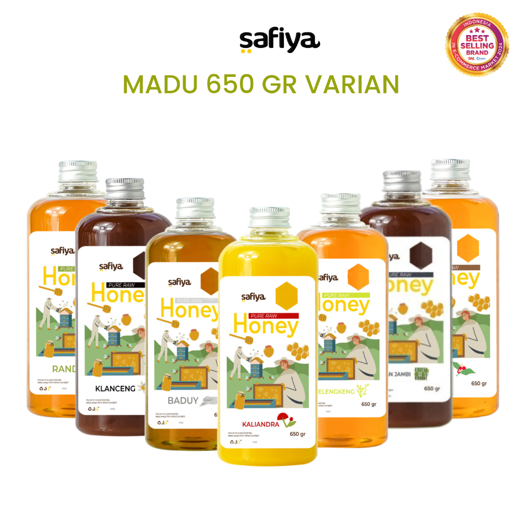 Jual Safiya Madu Murni 650 Gram Series Varian Raw Honey Asli | Shopee ...