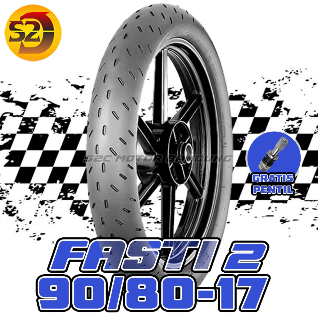 Jual BAN LUAR IRC FASTI 2 90/80 RING 17 90/80-17 SOFT COMPOUND TUBELESS ...