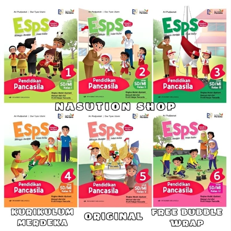 Jual Buku Esps Pendidikan Pancasila Kelas 1 2 3 4 5 6 SD Revisi Erlangga Kurikulum Merdeka Km ...