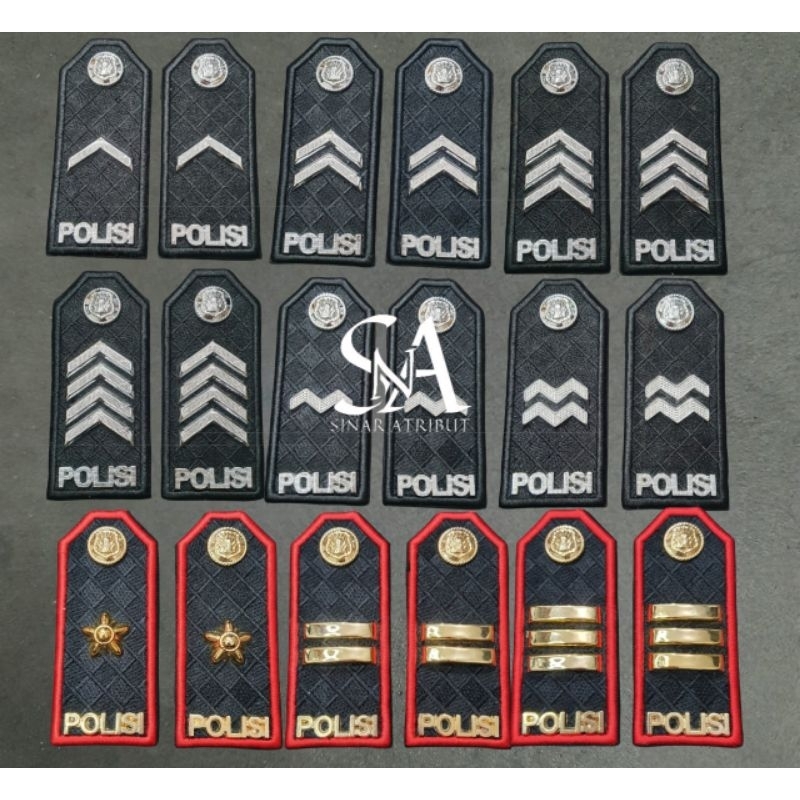 Jual Tanda Pangkat PDU Polisi BRIPDA BRIPTU BRIPKA BRIGADIR AIPDA AIPTU ...