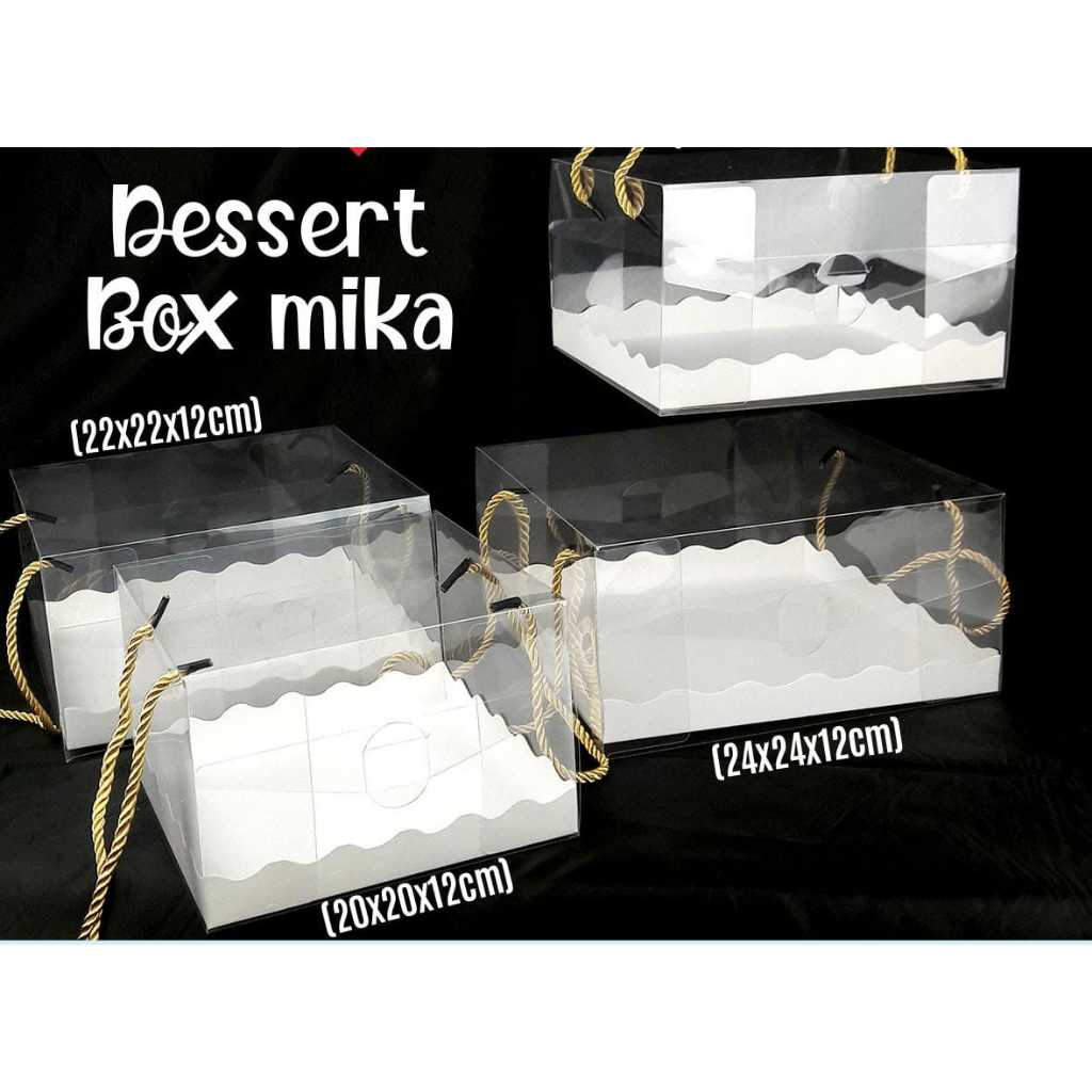Jual Box Kue Mika Kotak Kue Mika Dessert Box Mika (1 Bal 24 Set ...