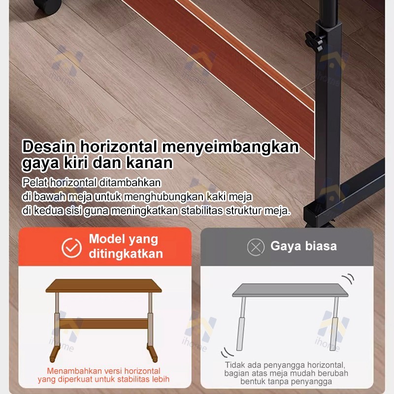 Jual IH Meja Laptop Lipat Adjustable dengan Roda Meja Laptop Roda Meja ...
