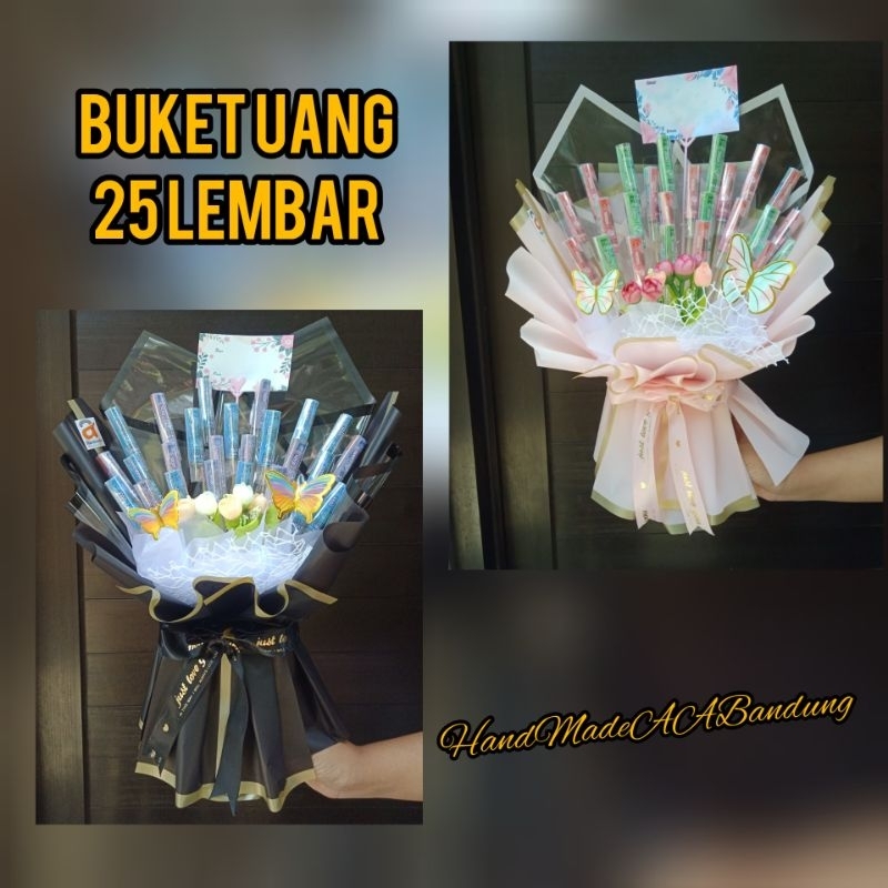 Jual Bucket Uang 25 lembar (Free kartu Ucapan dan Packing)Ready ...