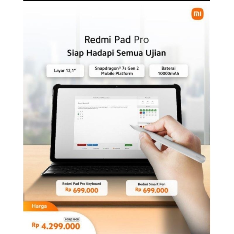 Jual Redmi Pad pro desain mewah dan elegan Cocok Untuk Kerja Dan sehari ...