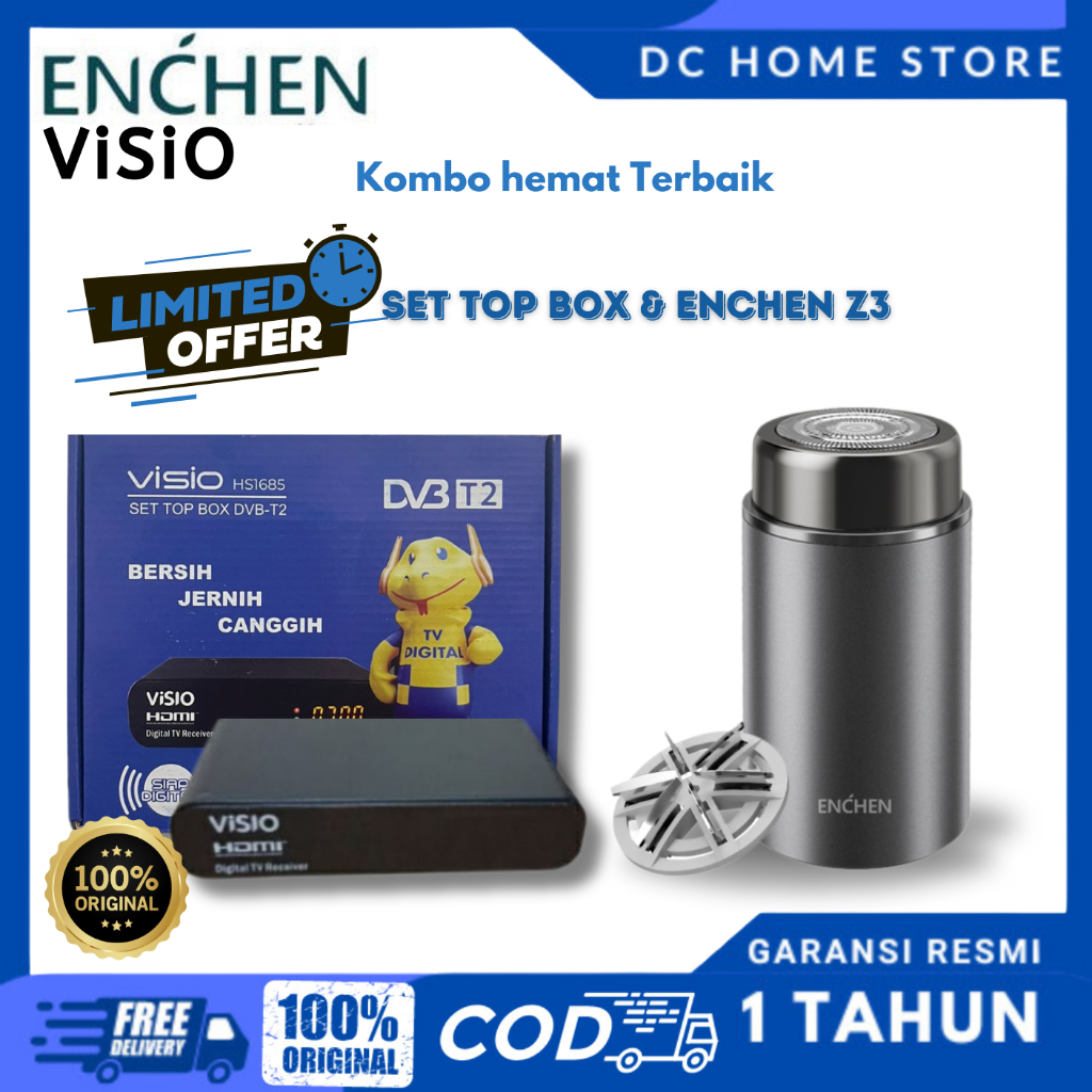 Jual VISIO Set Top Box Pro DVBT2 RCA FullHD Max HDMI Wifi Dongle TV ...