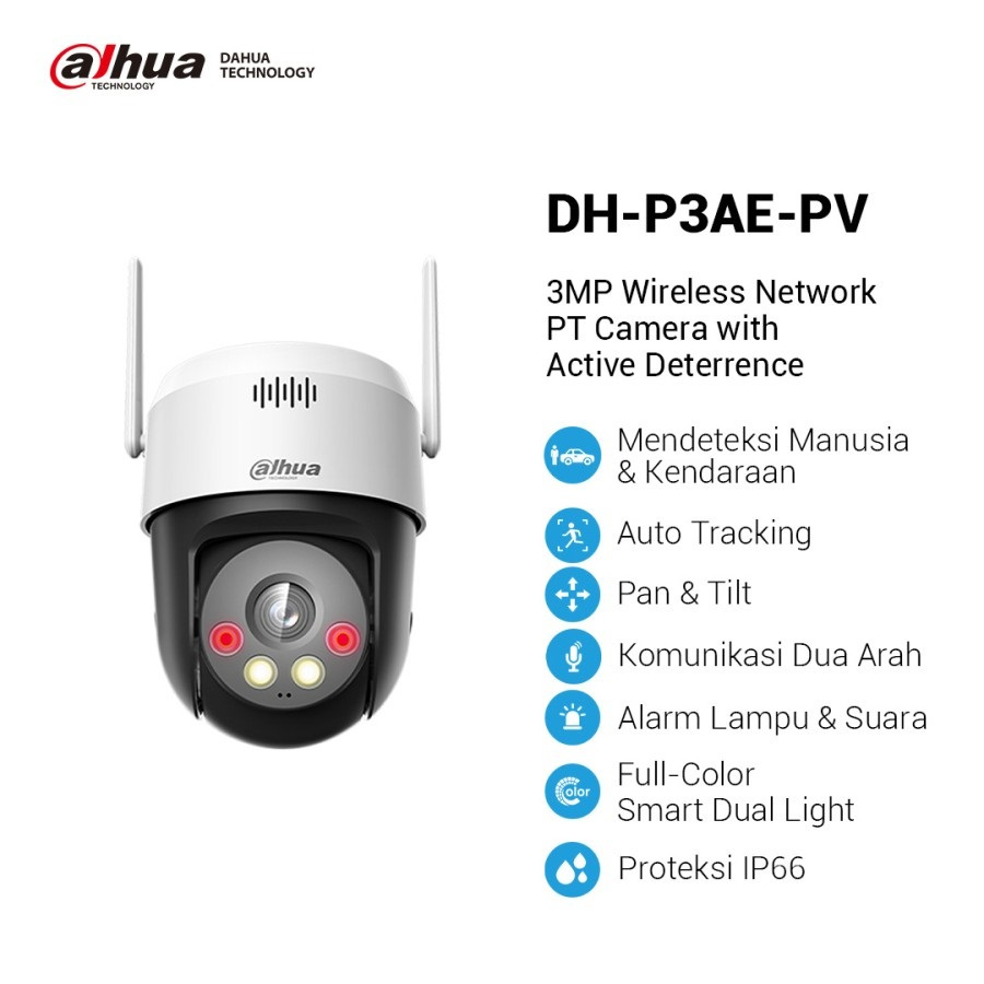 Jual Dahua CCTV 3MP Wi-Fi Camera DH-P3A | Shopee Indonesia