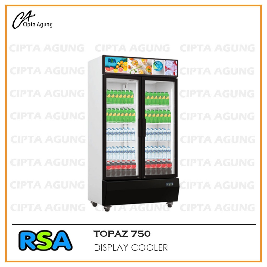 Jual SHOWCASE DISPLAY COOLER 2 PINTU 730 LITER RSA TOPAZ-750 / TOPAZ ...