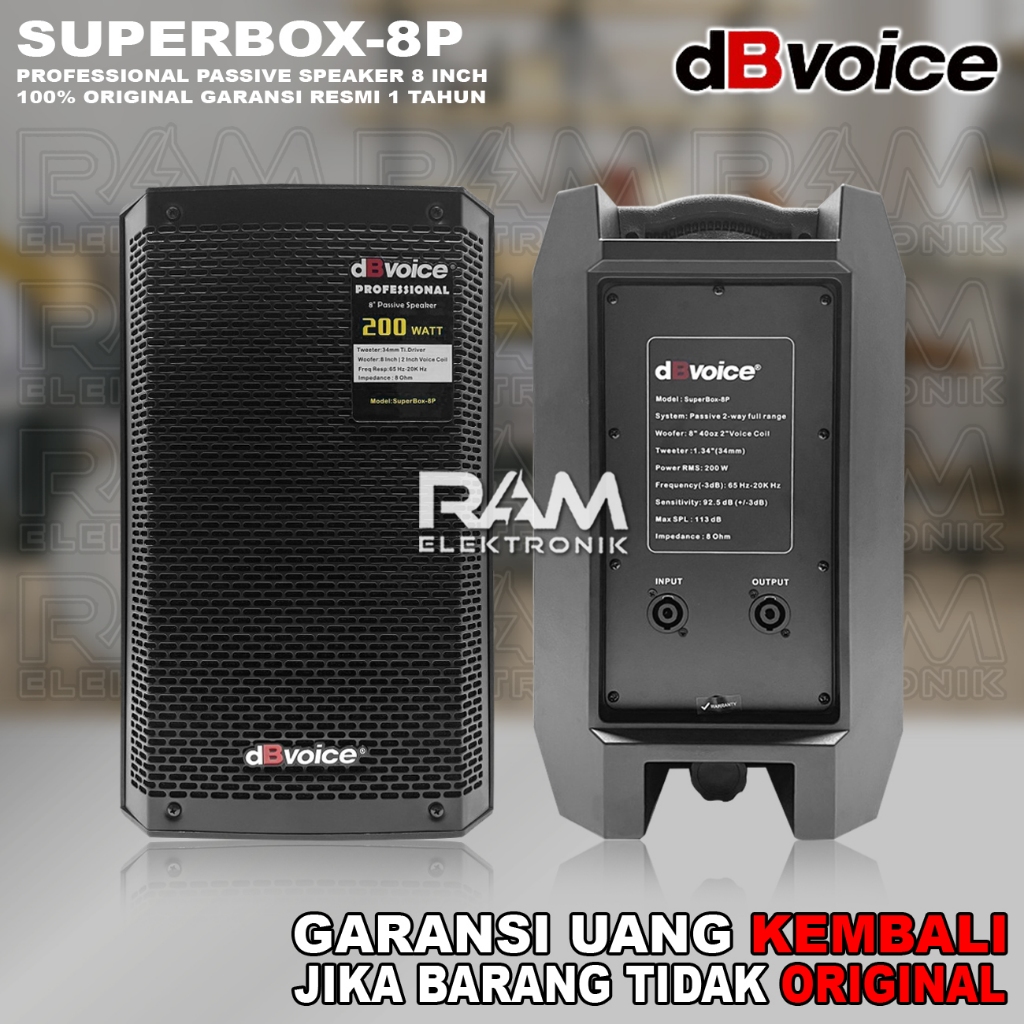 Jual Speaker Pasif 8 Inch DB VOICE SUPERBOX 8P | SUPER BOX 8P Original Harga 1 PCS | Shopee ...