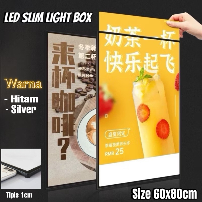 Jual LED SLIM LIGHT BOX | LED DISPLAY MENU | LED CAFE MENU BOARD ...