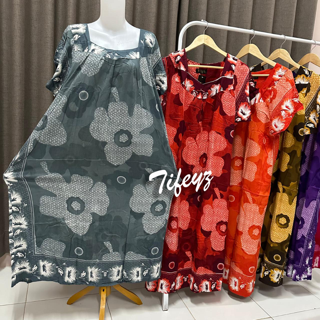 Jual Baju Dress Daster Rayon Sikak Flower Kekinian Wanita Terbaru Busui ...