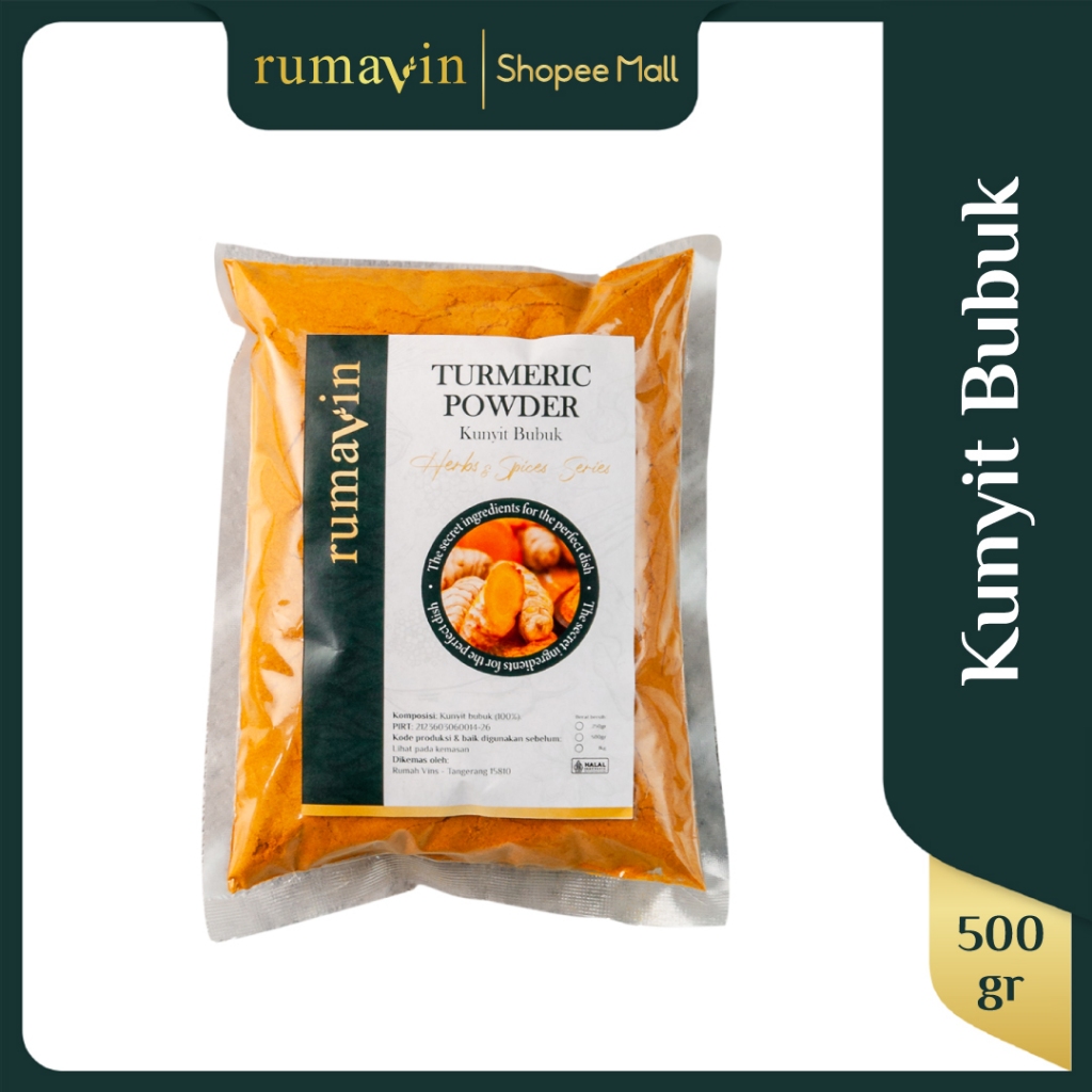 Jual RUMAVIN - Premium Turmeric Powder / Kunyit Bubuk 500gr | Shopee ...