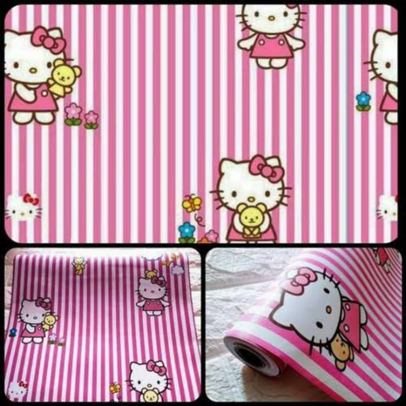 Jual Wallpaper Sticker Dinding Motif Hello Kitty Salur CY1151 [45cm x ±9m] | Shopee Indonesia