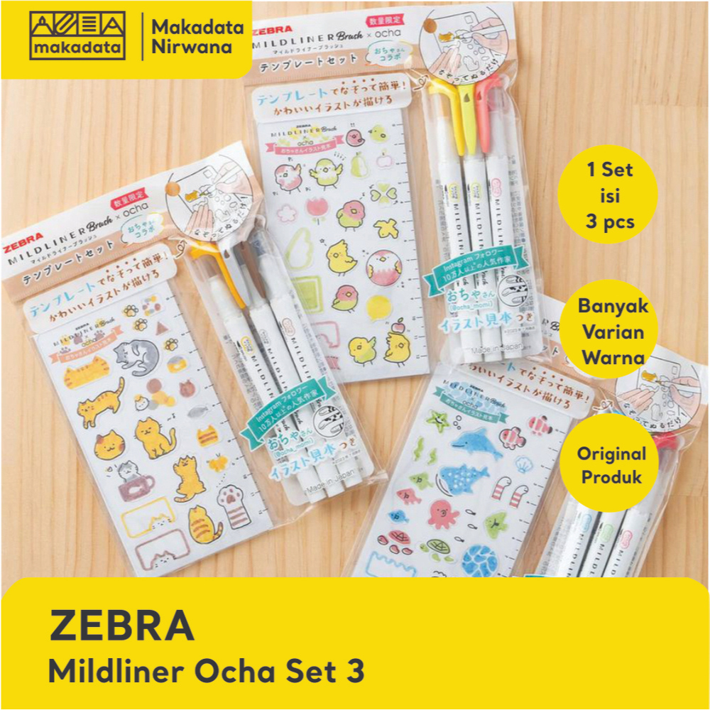 Jual ZEBRA MILDLINER OCHA SET (3 PCS) | Shopee Indonesia