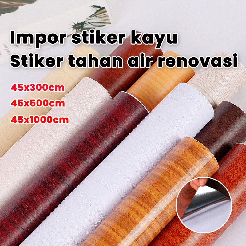 Jual 【COD】stiker serat kayu stiker motif kayu stiker meja kayu ...