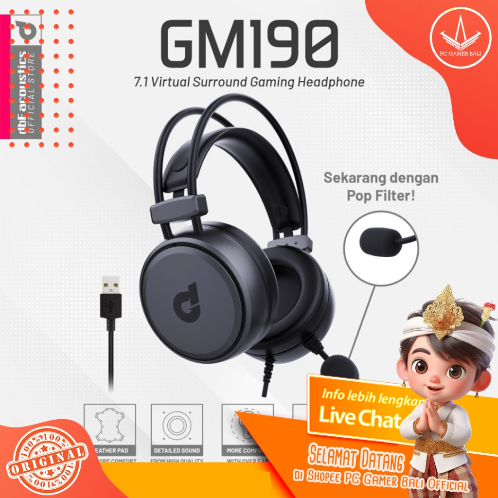 Jual Headset Gaming DBE GM190 Virtual Surround 7.1 | Shopee Indonesia