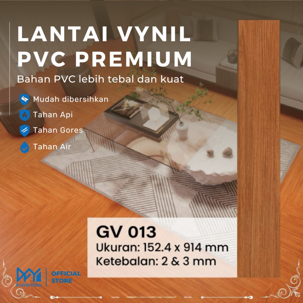 Jual Premium Lantai Wood Vynil PVC Tebal 2mm Motif Kayu Lebih Detail ...