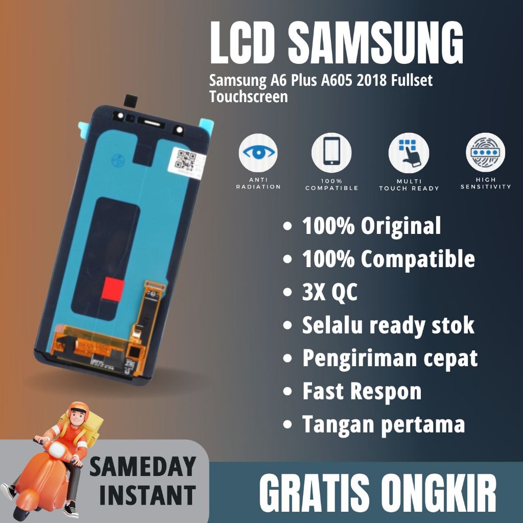 Jual LF - (GARANSI LEM) LCD Samsung A6 Plus A605 2018 Fullset Touchscreen | Shopee Indonesia