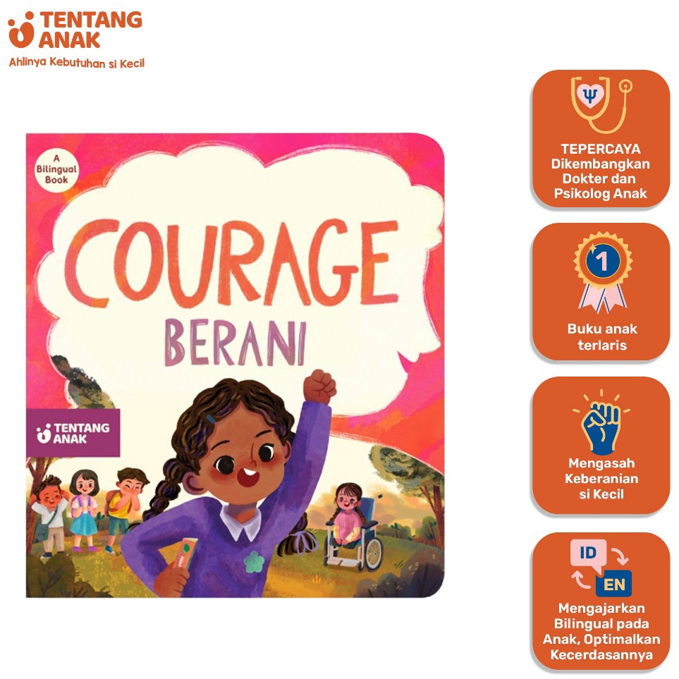 Jual KODE E9X7 Tentang Anak Board Book Bilingual Courage Berani Buku ...