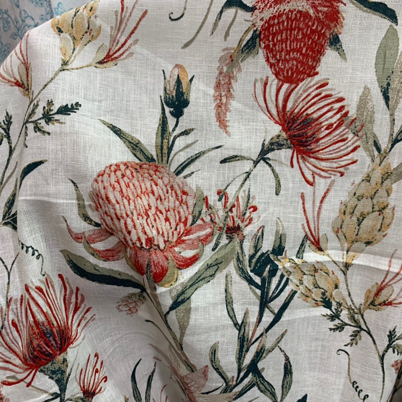 Jual kain katun linen motif - kain linen original - kain linen branded ...