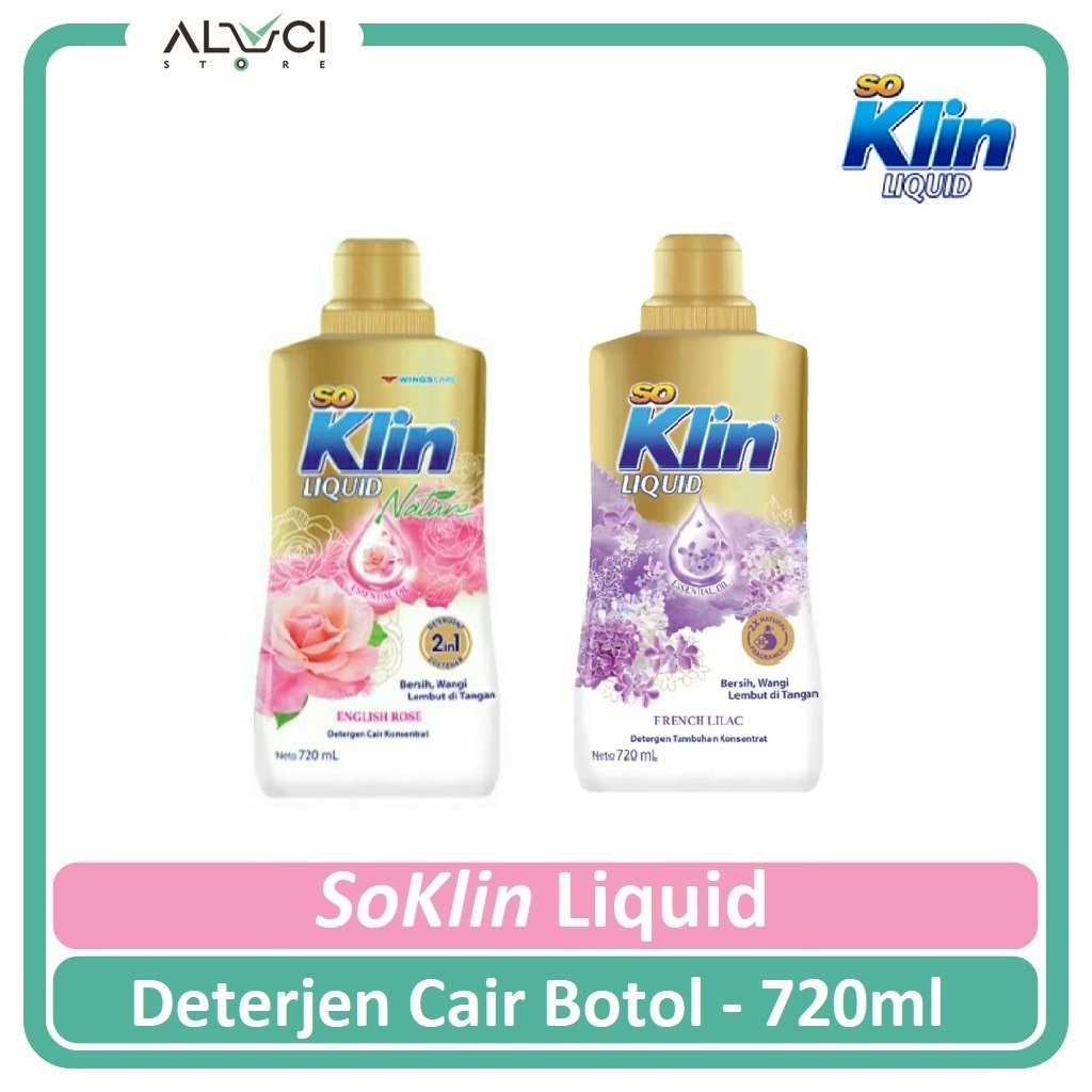 Jual SoKlin Liquid Nature Deterjen Cair Sabun Cuci Pakaian Botol 720ml ...