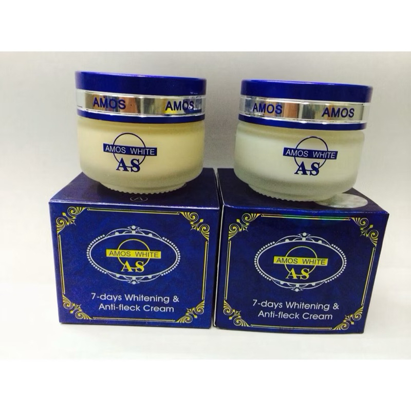 Jual AMOS WHITE 7 DAYS WHITENING&ANTI FLECK CREAM (KEMASAN LAMA ...