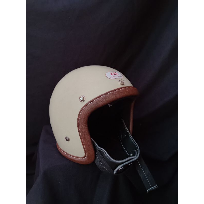 Jual helm slim head tx500 vintage, chopper, vespa, clasik, helmcustom ...